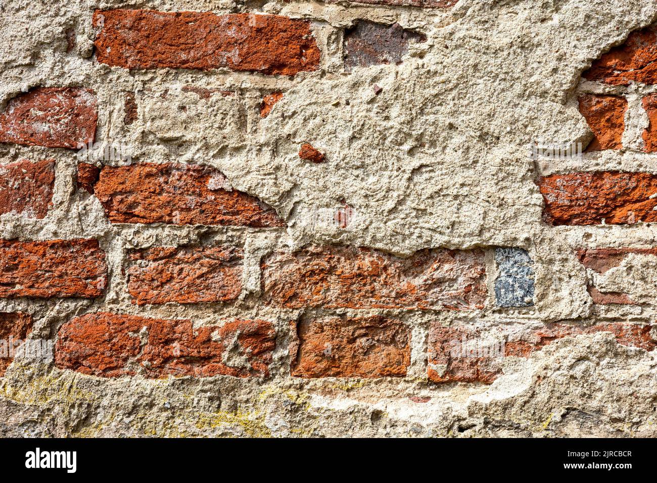 Red old worn brick wall texture background. Vintage effect Stock Photo - Alamy