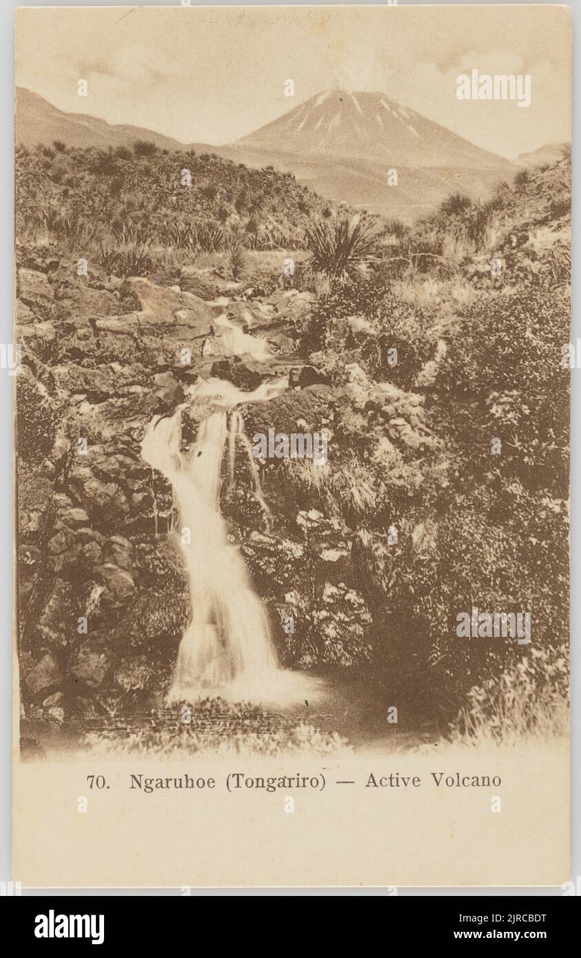 Ngauruhoe (Tongariro) - Active Volcano, 1900-1910, New Zealand, by Muir ...