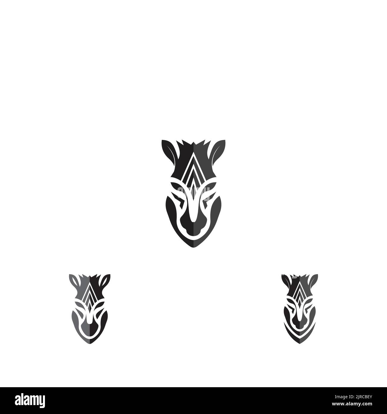 Zebra Logo Design Inspiration. Zebra logo on white background Stock ...