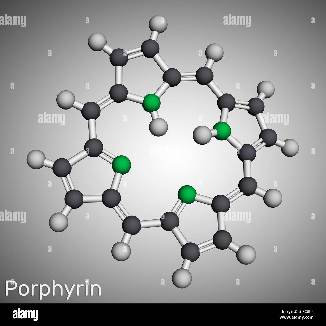 Porphine Or Porphyrin Member Of Porphyrins Molecule It Is Class Of Macrocyclic Aromatic