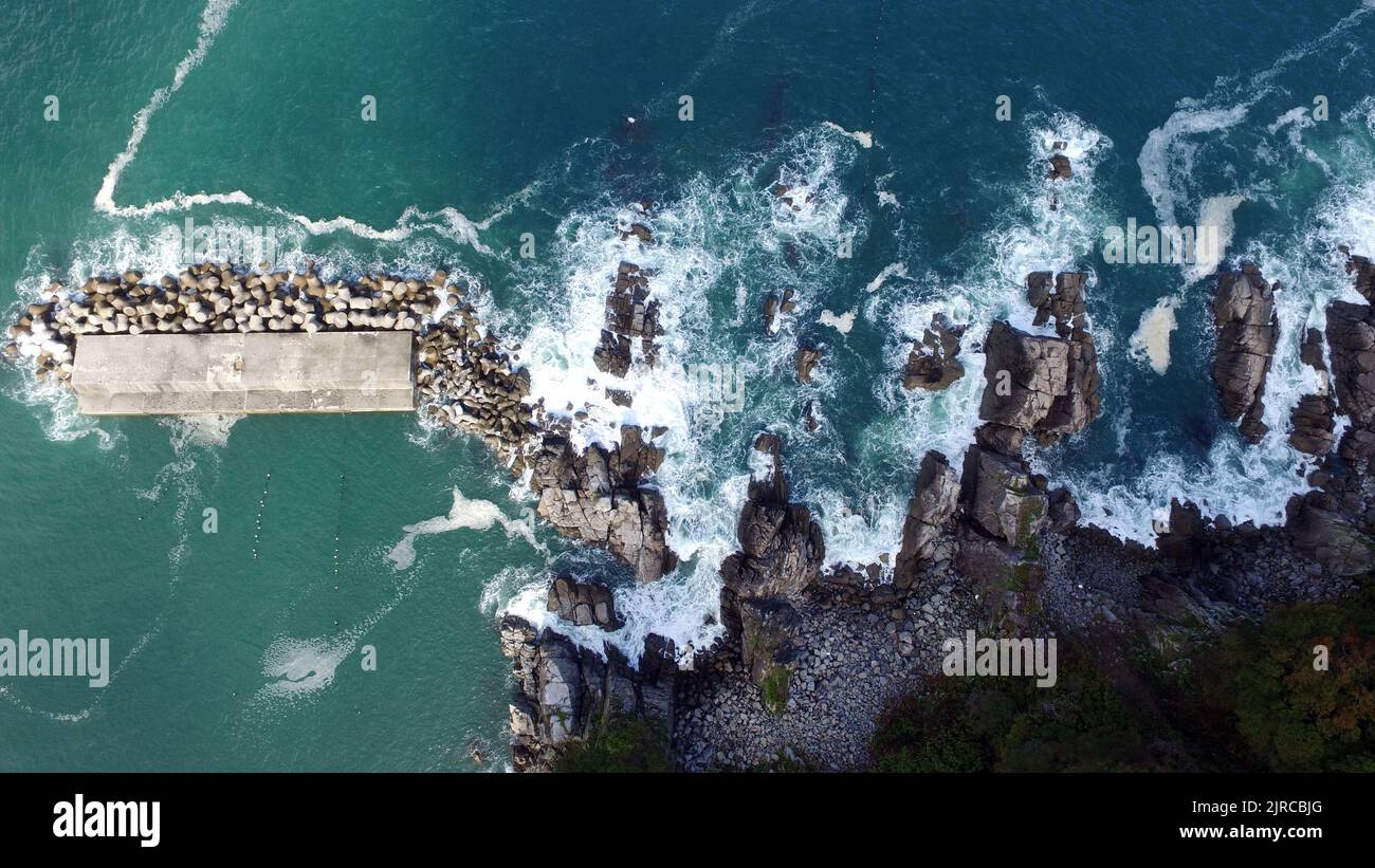 Aerial view of the Northern Japan Coastline Stock Photo - Alamy