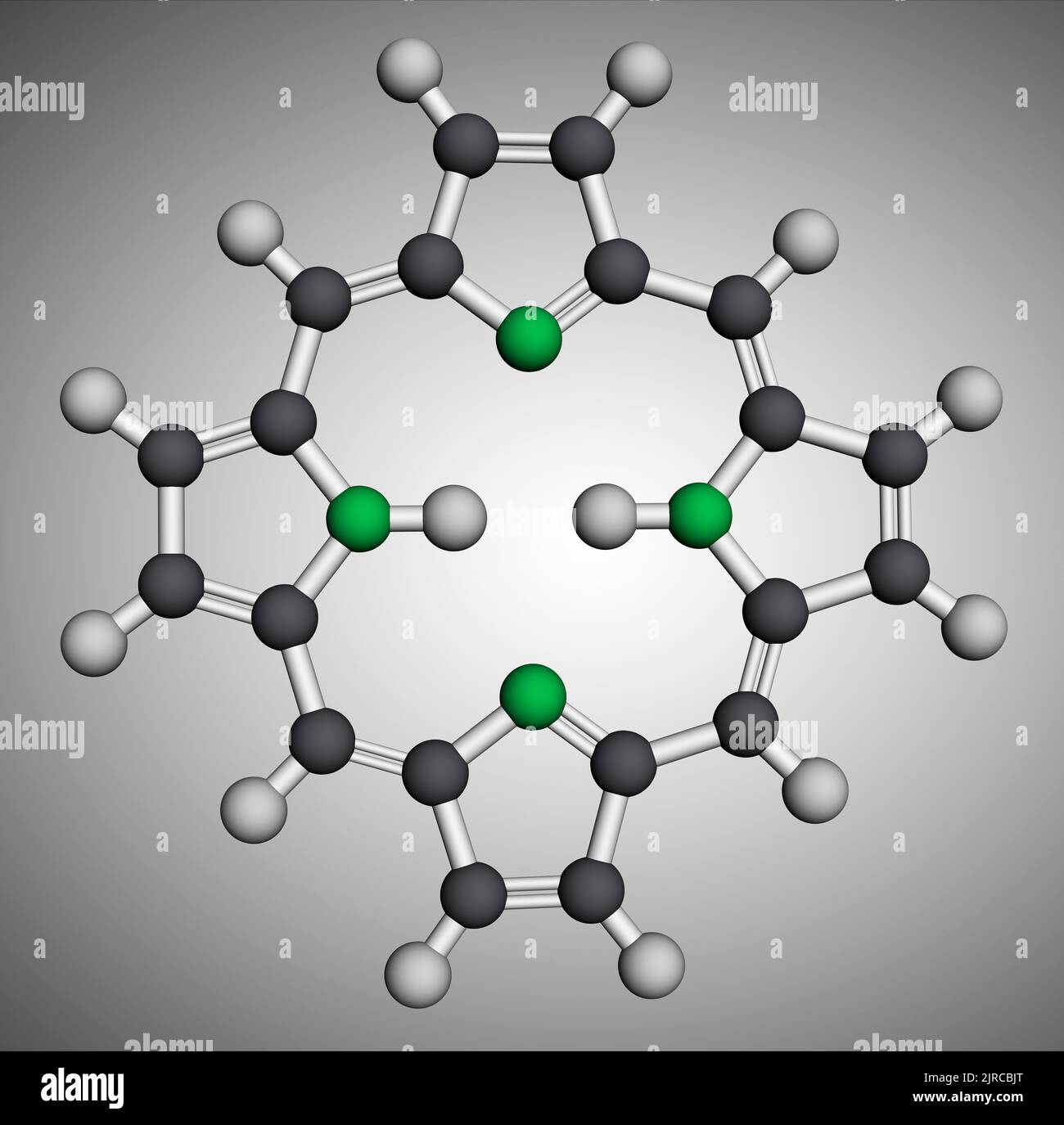 Porphine or Porphyrin, member of porphyrins molecule. It is class of ...