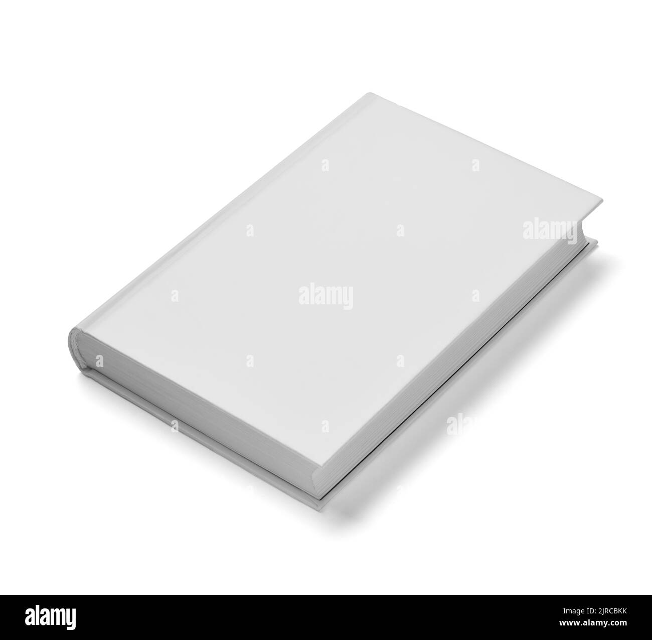 close up of a white book template on white background Stock Photo - Alamy