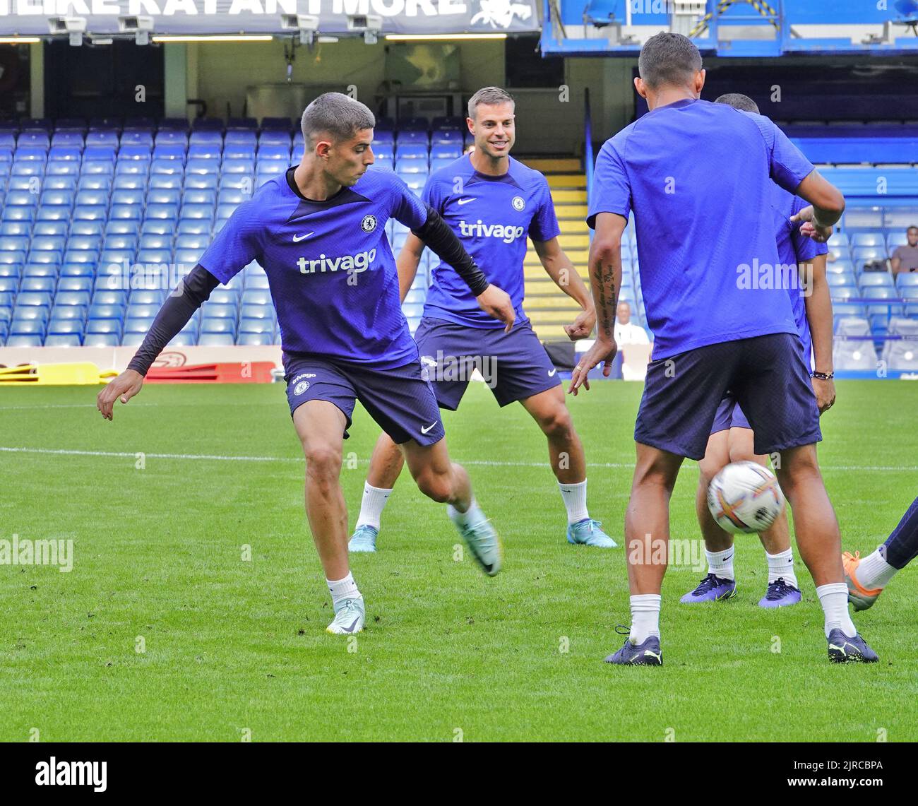 Fulham, London, UK. 23rd Aug, 2022. Chelsea Football Club first team ...