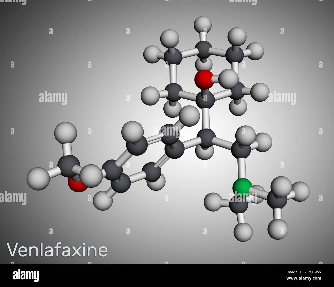 Venlafaxine antidepressant drug molecule. It is used for the treatment ...