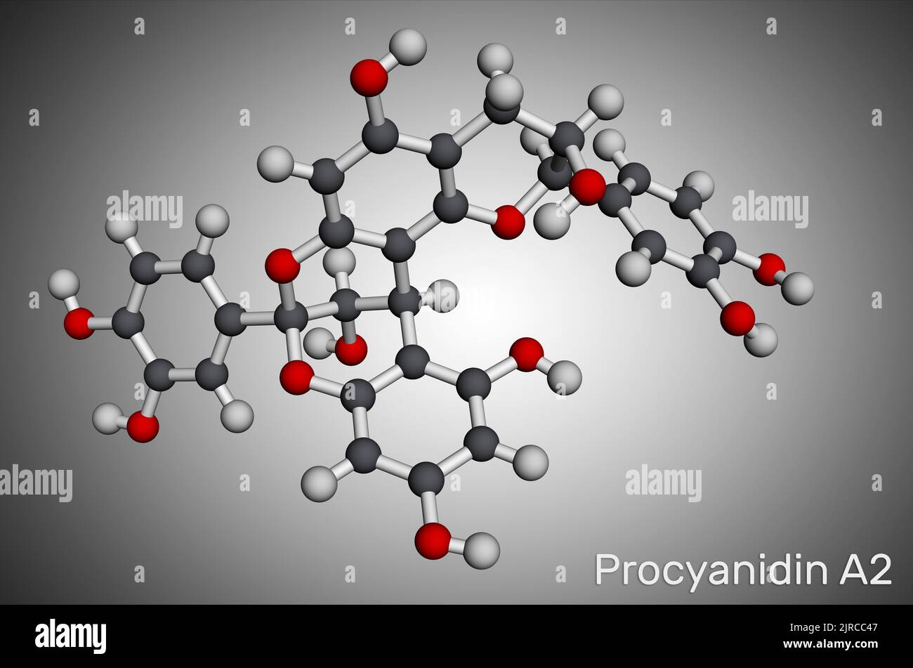 Procyanidin A2, proanthocyanidin A2 molecule. It is natural product ...