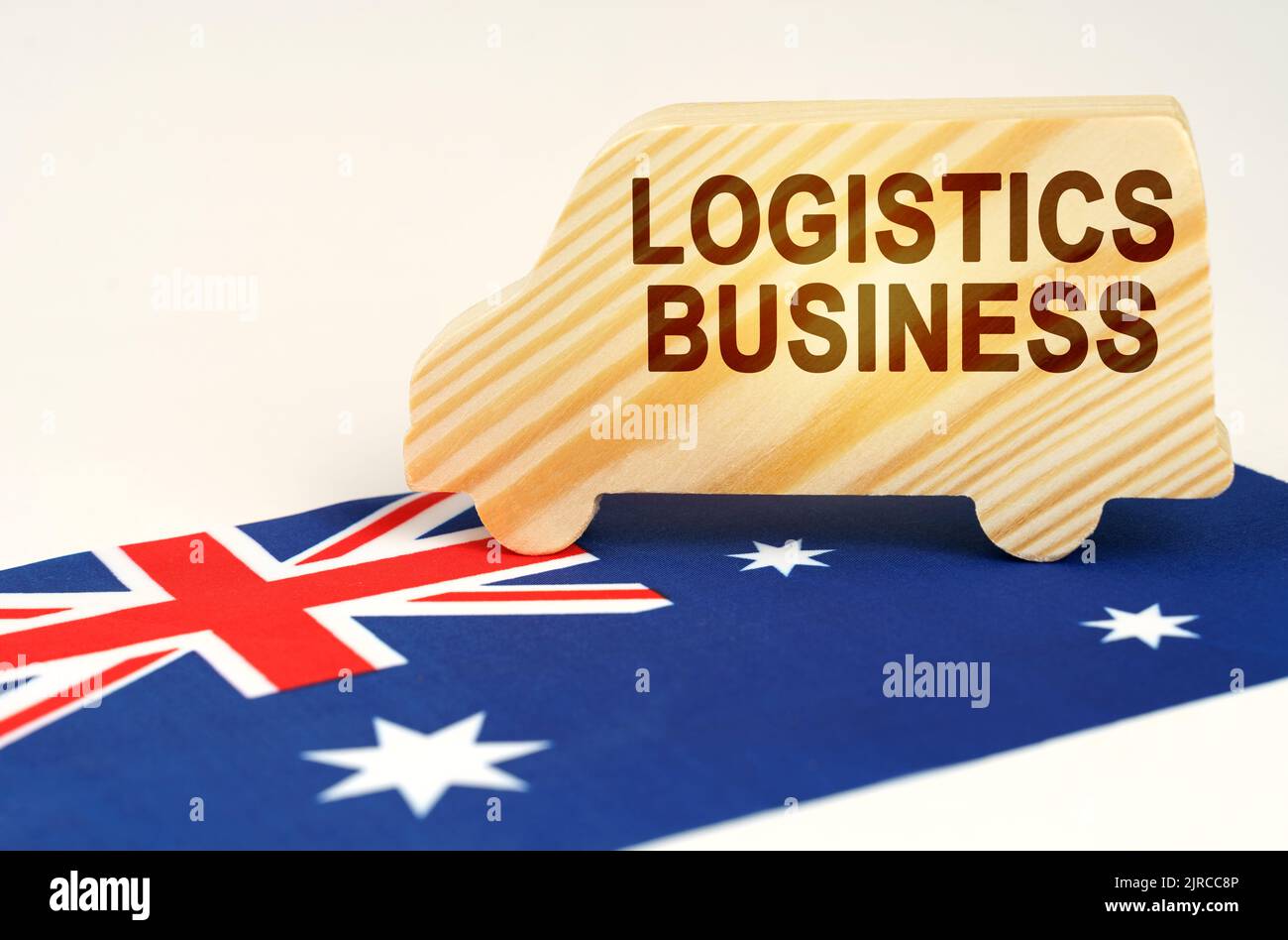 The concept of cargo transportation and logistics. On the flag of ...