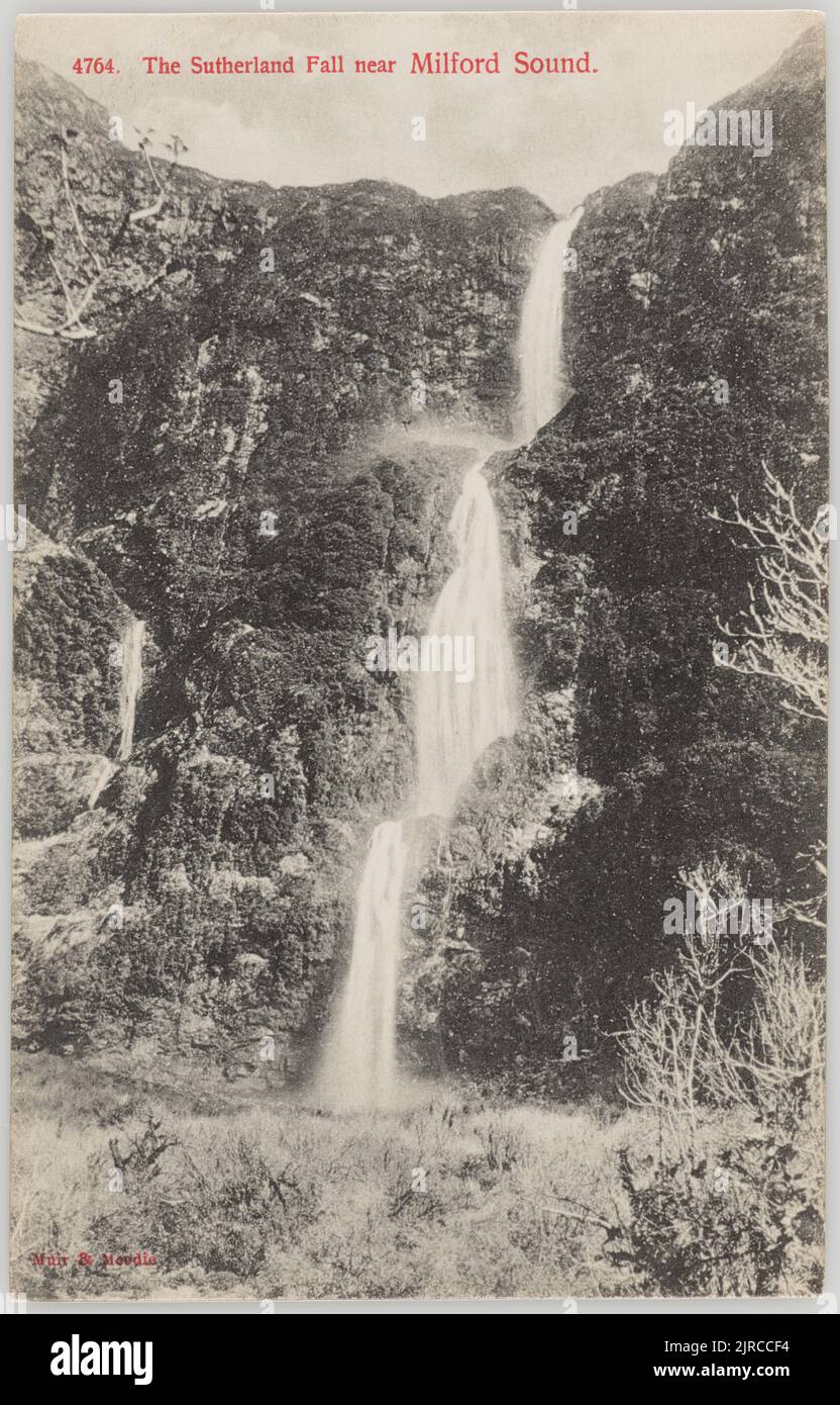 The Sutherland Fall near Milford Sound, 1904-1915, Milford Sound, by ...