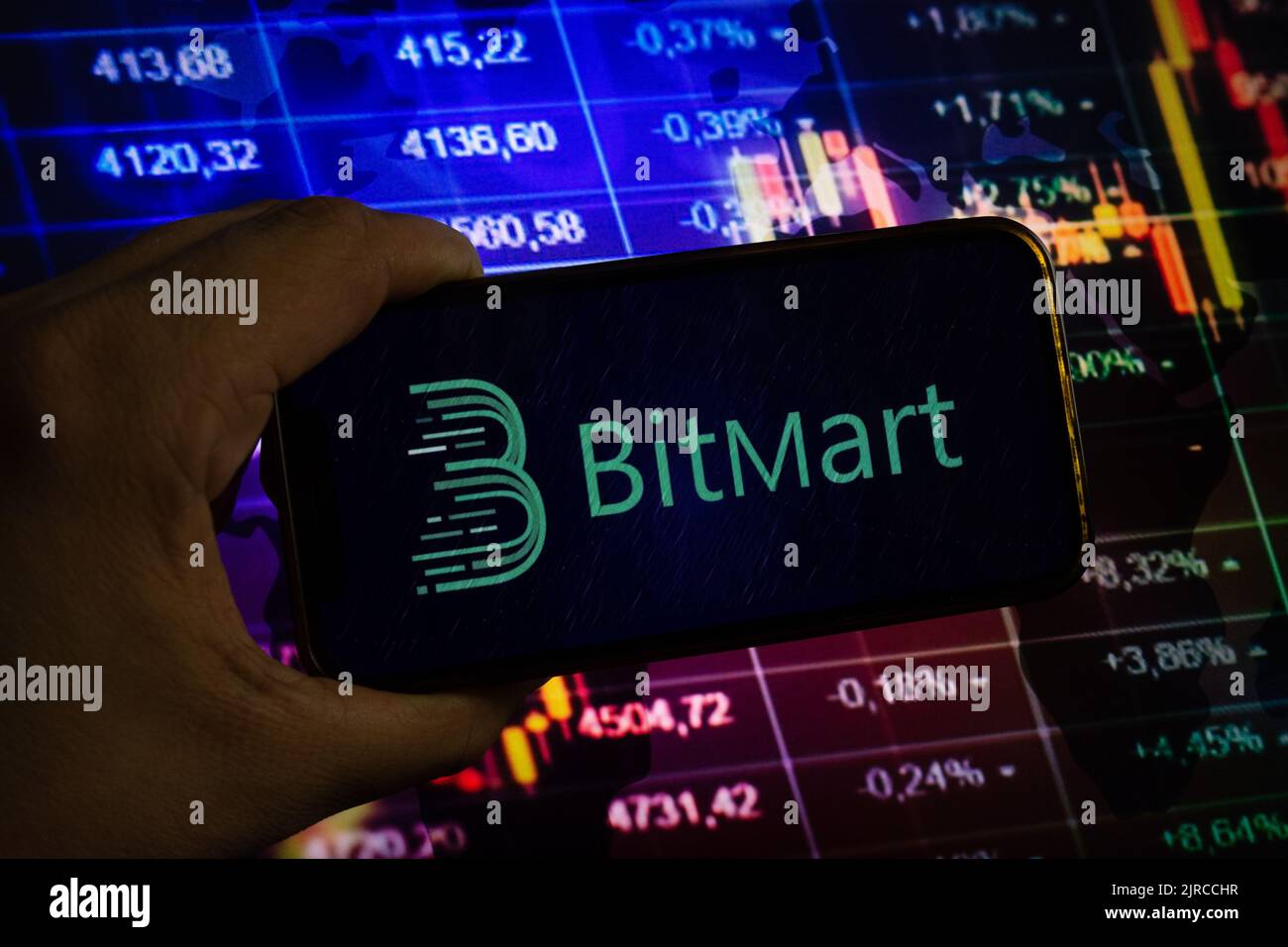 KONSKIE, POLAND - August 10, 2022: Smartphone displaying logo of ...