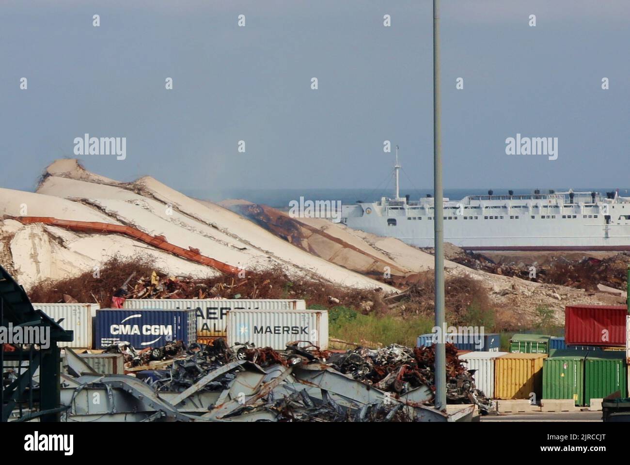 The northern section of port grain silos seen immediately after its ...