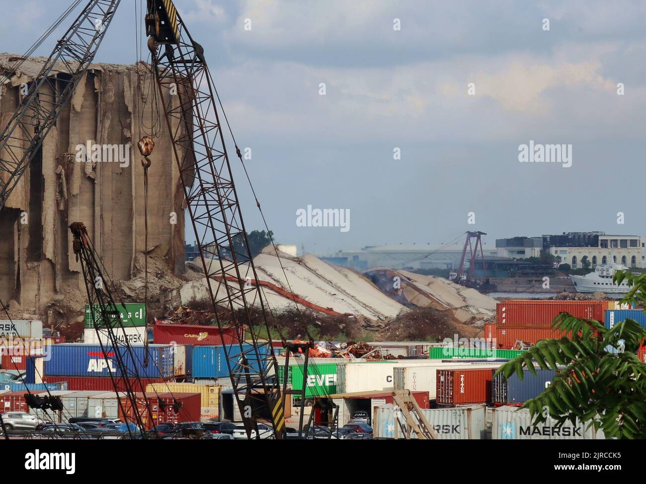 The northern section of port grain silos seen immediately after its ...