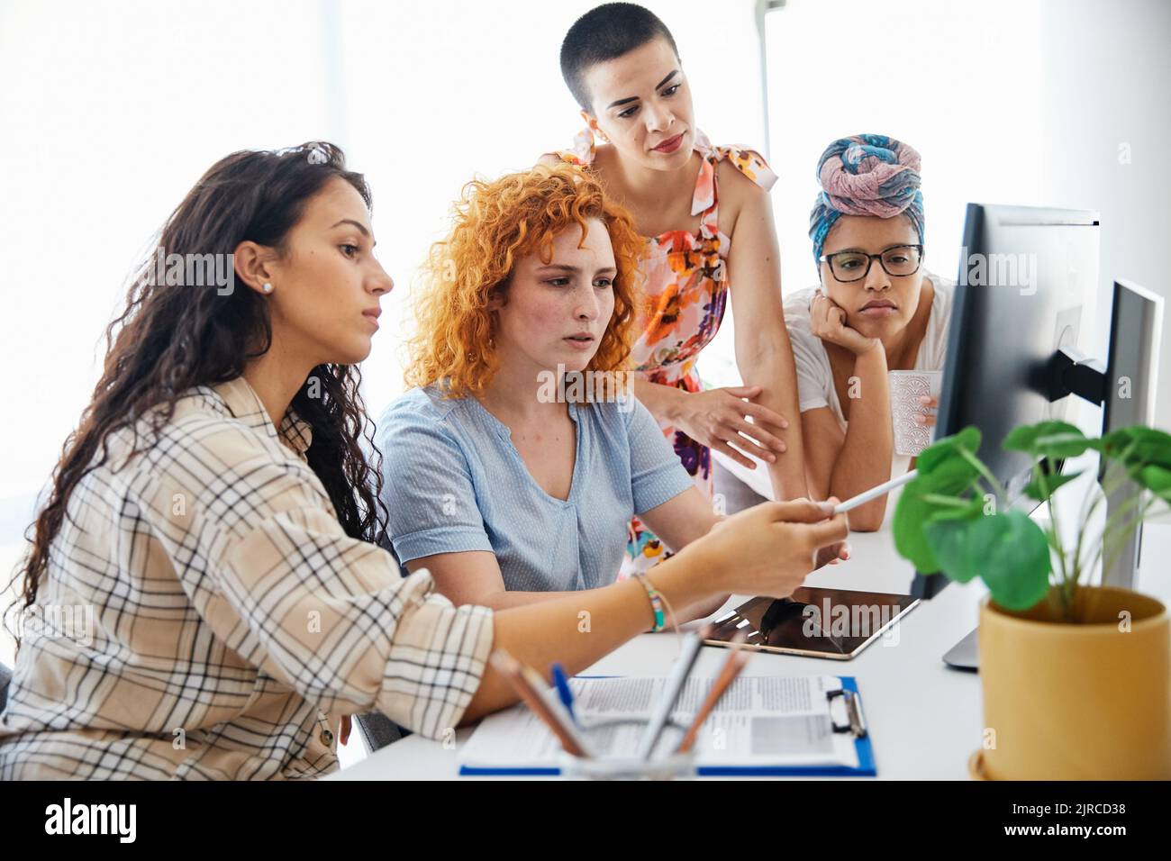 woman business office businesswoman team teamwork startup meeting ...