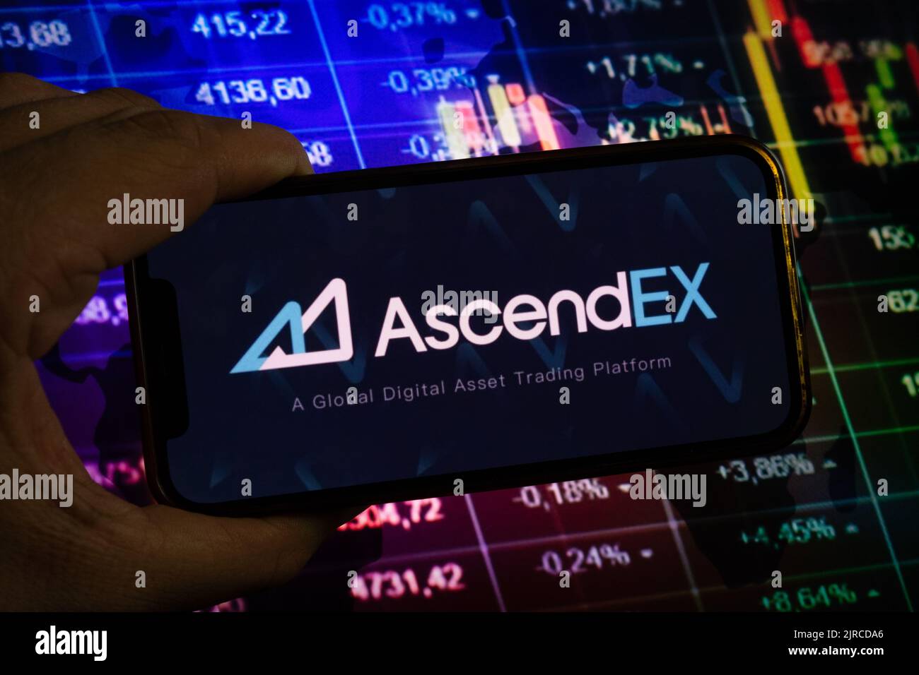 KONSKIE, POLAND - August 10, 2022: Smartphone displaying logo of ...