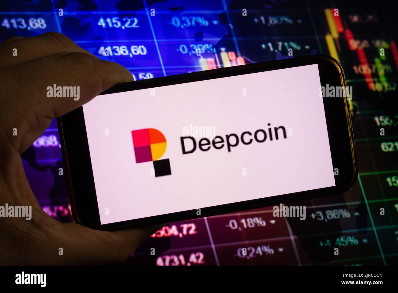 KONSKIE, POLAND - August 10, 2022: Smartphone displaying logo of ...