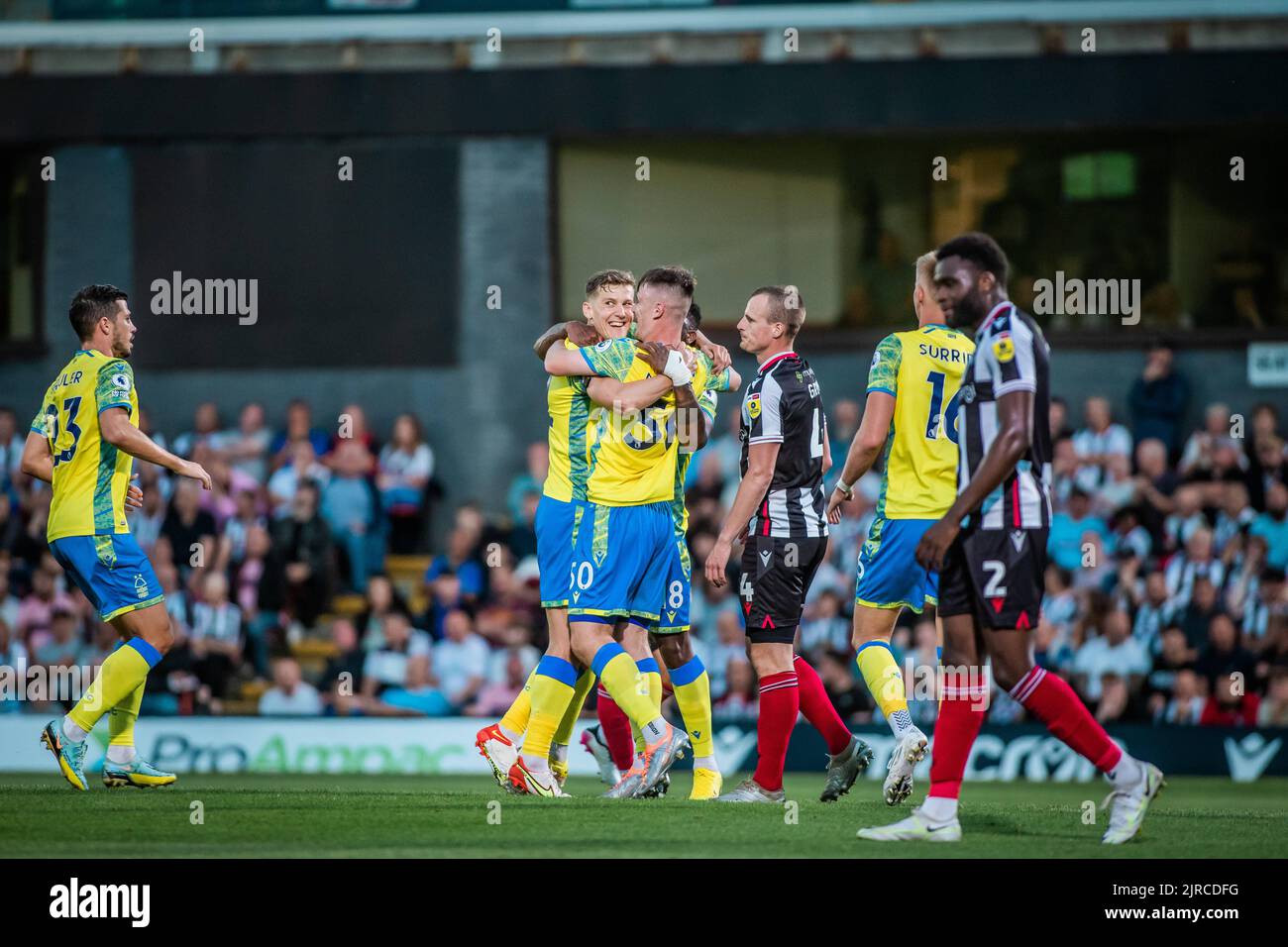 Ryan Yates #22 of Nottingham Forest celebrates with team mates after ...