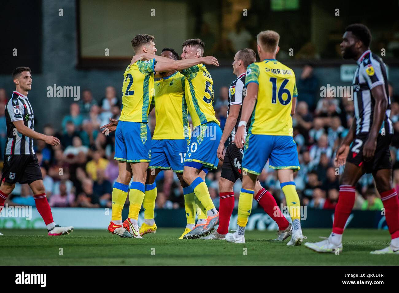 Ryan Yates #22 of Nottingham Forest celebrates with team mates after ...
