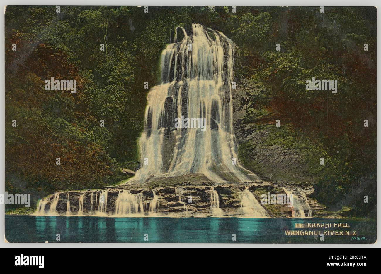 Kakahi Fall, Wanganui River, New Zealand, 1908-1910, by Muir & Moodie ...
