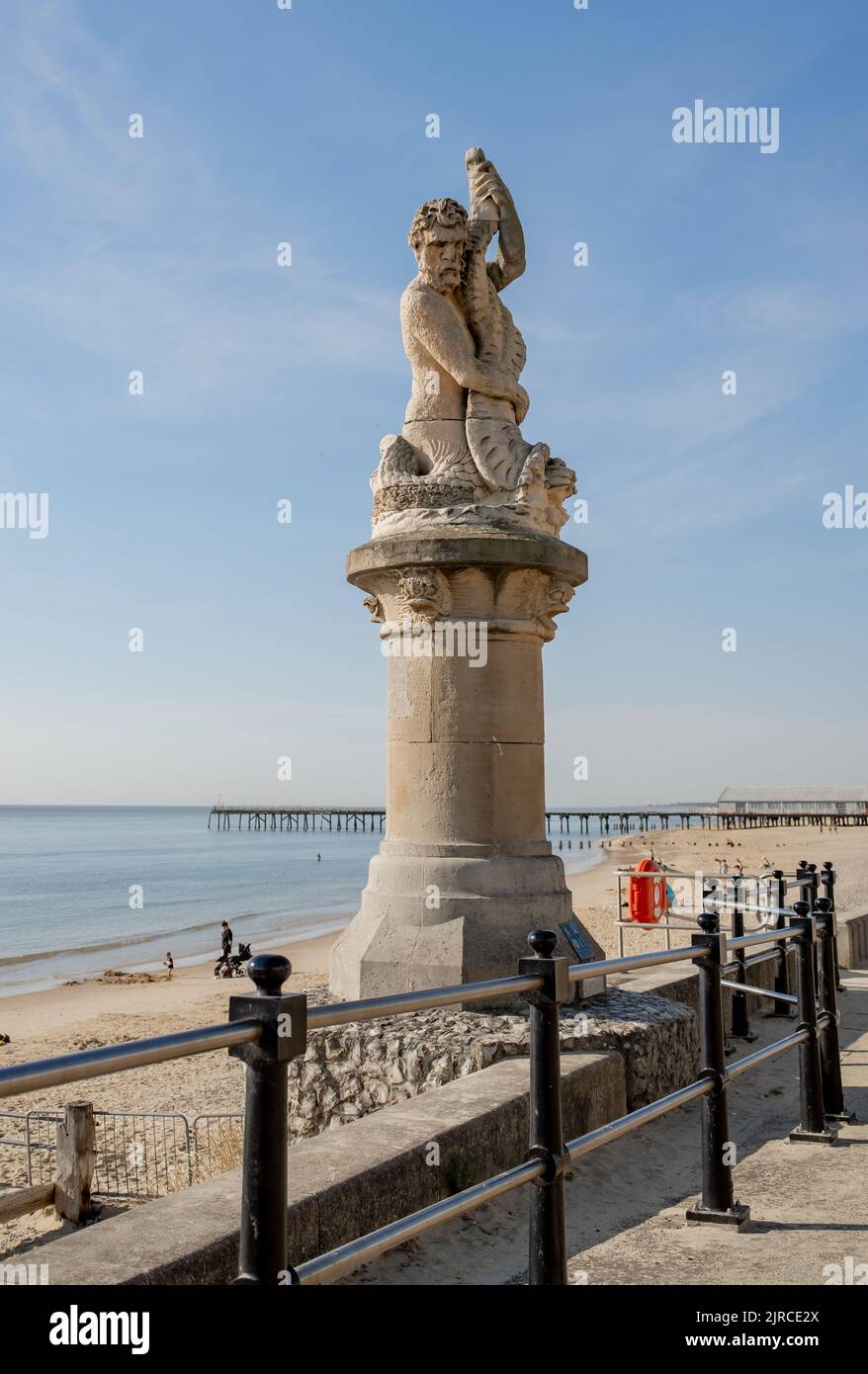 Triton statue on the beach hi-res stock photography and images - Alamy