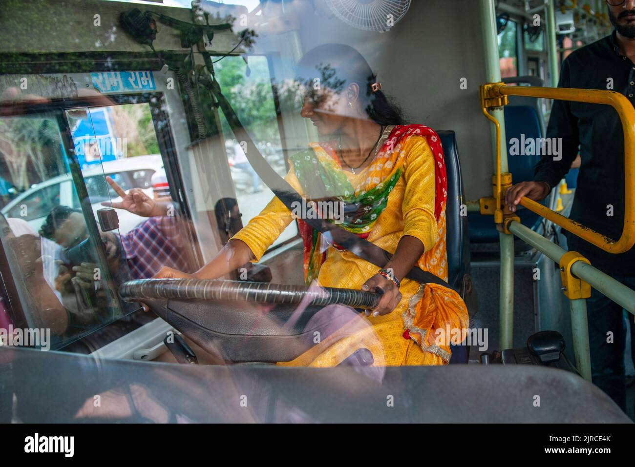 New Delhi, India. 23rd Aug, 2022. Komal Choudhary newly appointed bus ...
