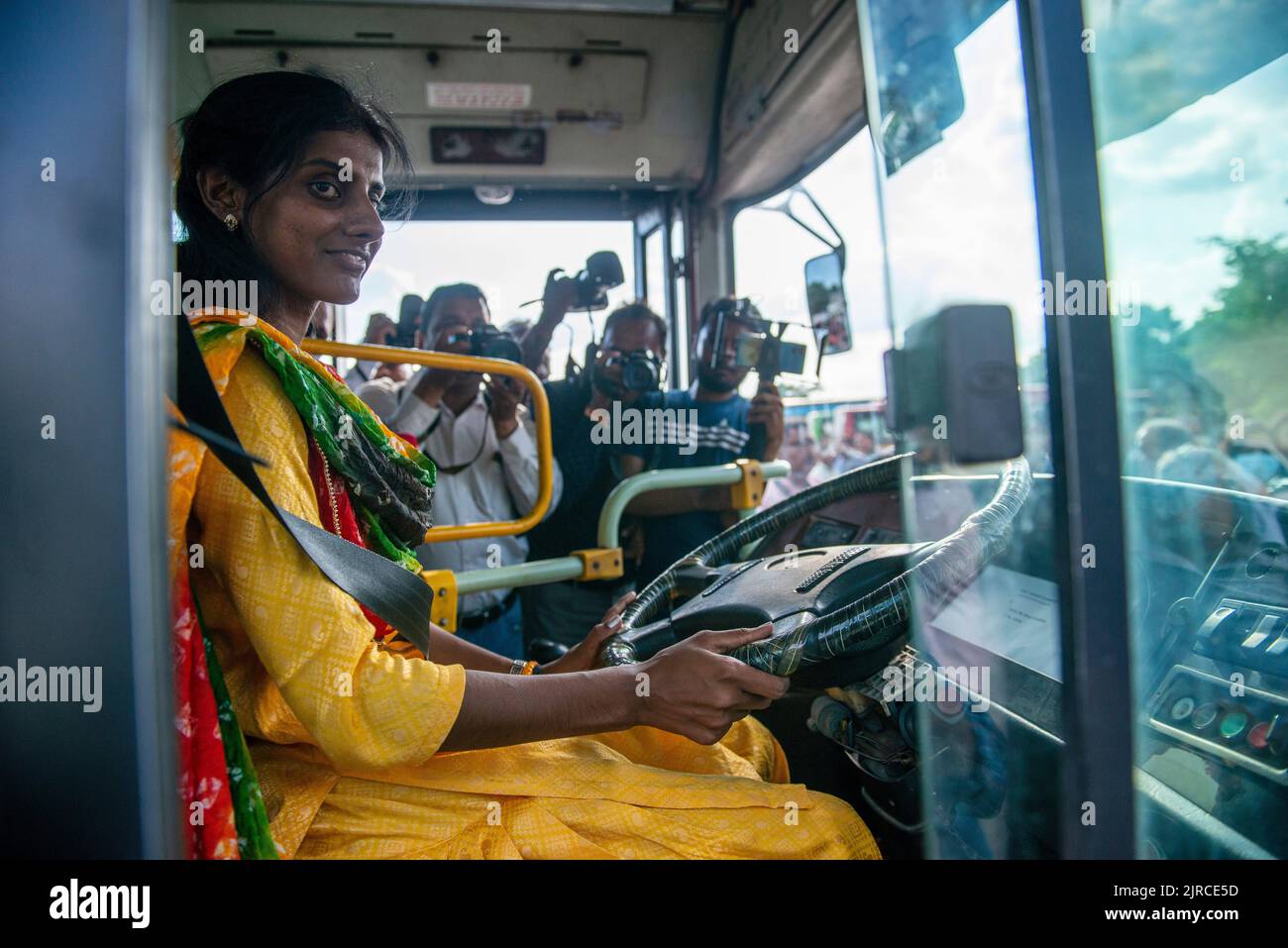 New Delhi, India. 23rd Aug, 2022. Komal Choudhary newly appointed bus ...