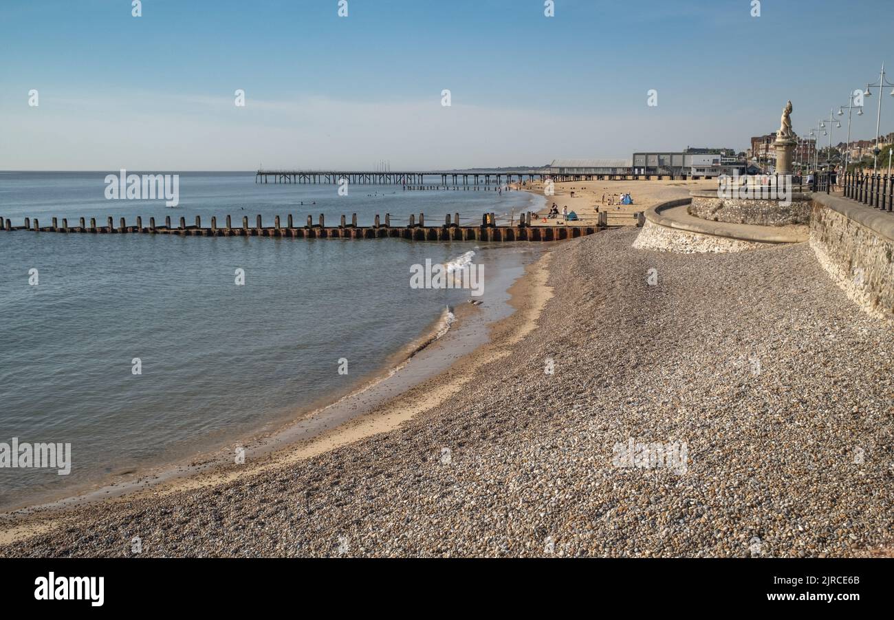 Lowestoft, Suffolk, UK – August 14 2022. The seaside town of Lowestoft ...