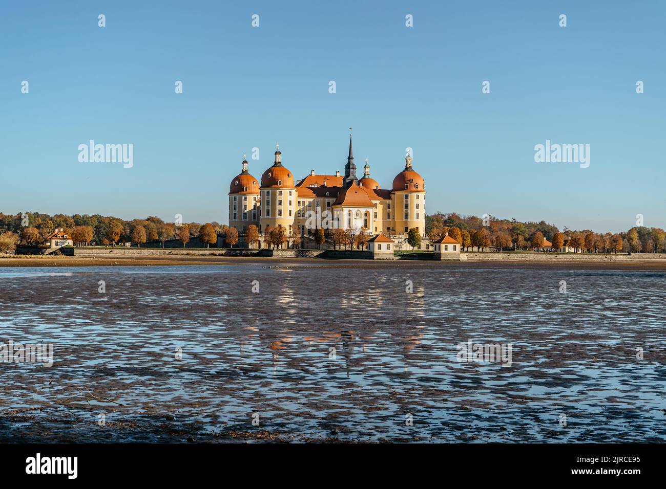 View of fairy tale Moritzburg Castle in Saxony,Germany.Magnificent ...