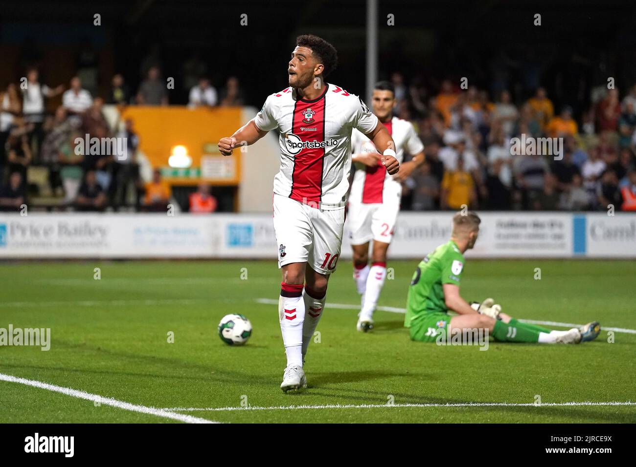 Southampton's Che Adams celebrates scoring their side's second goal of ...