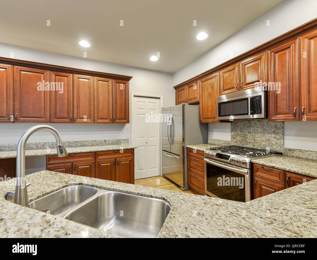 Modern residential kitchen interior Stock Photo - Alamy
