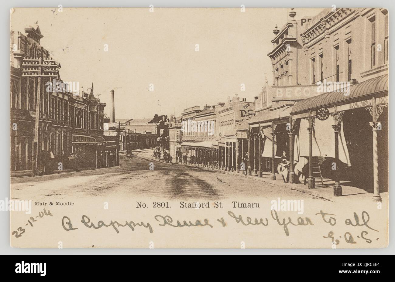 Stafford Street, Timaru, 1904, Timaru, by Muir & Moodie Stock Photo - Alamy