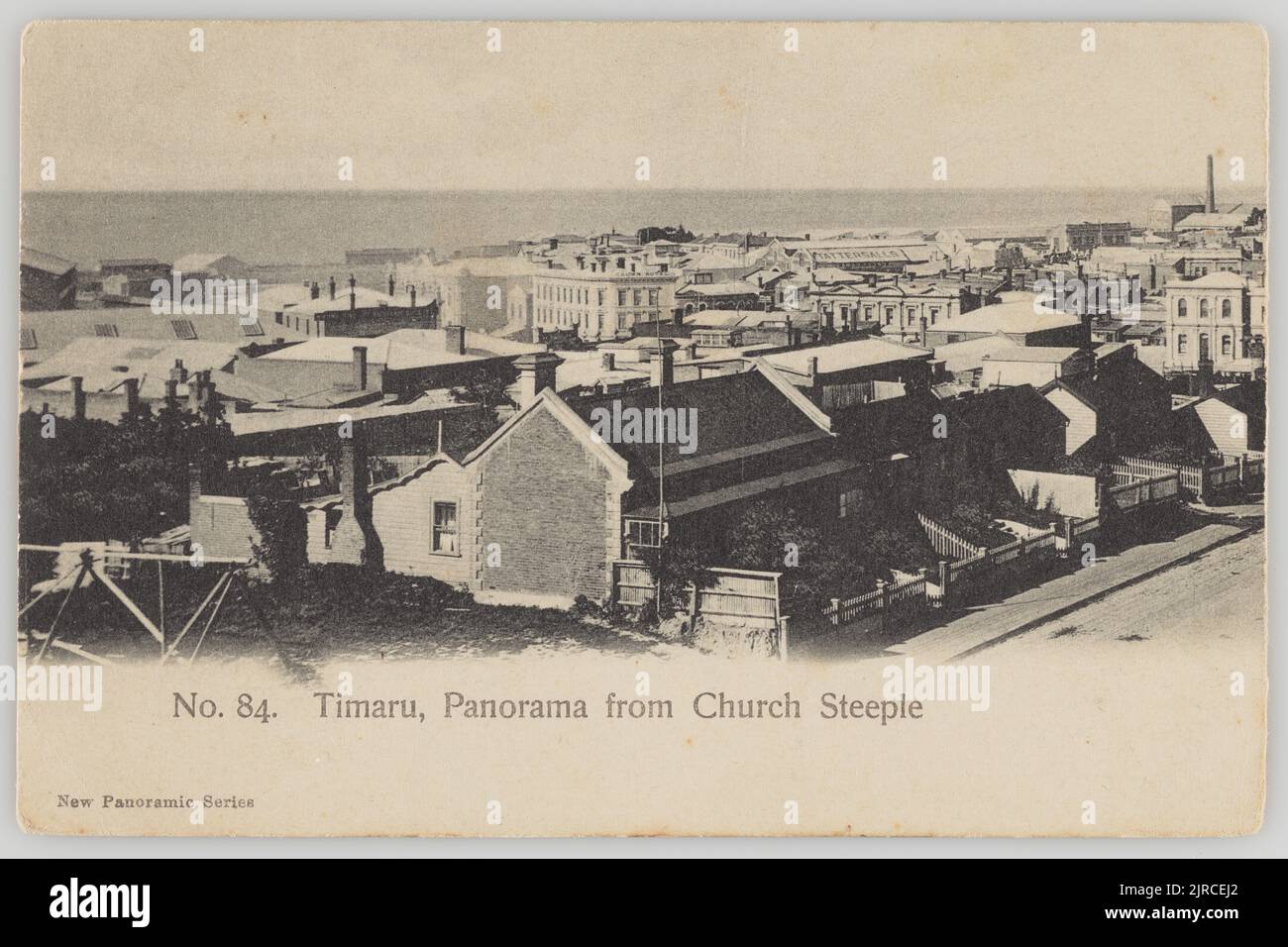 Timaru, Panorama from Church Steeple, circa 1905, Timaru, by Muir ...