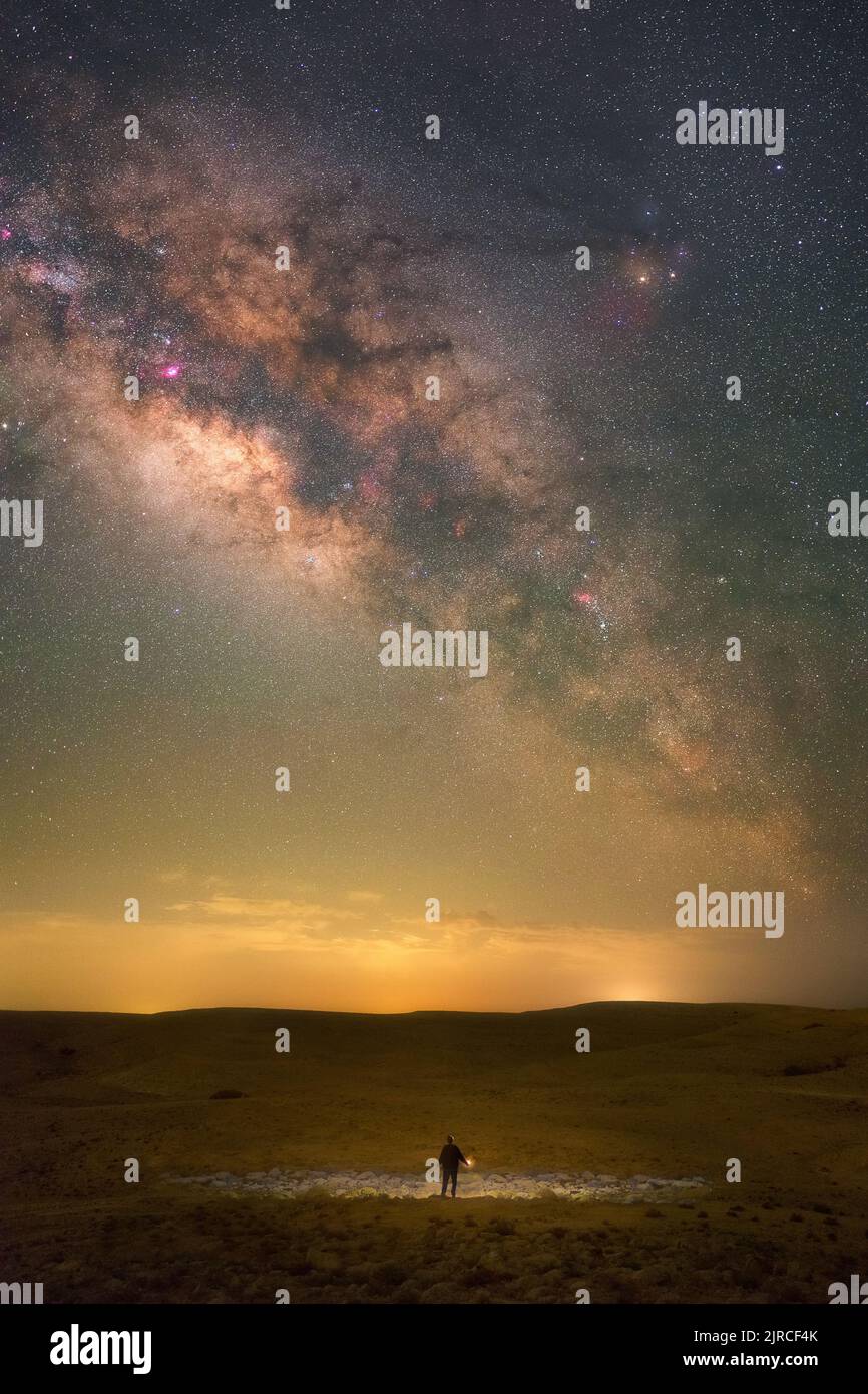 Person looking up starry sky hi-res stock photography and images - Alamy