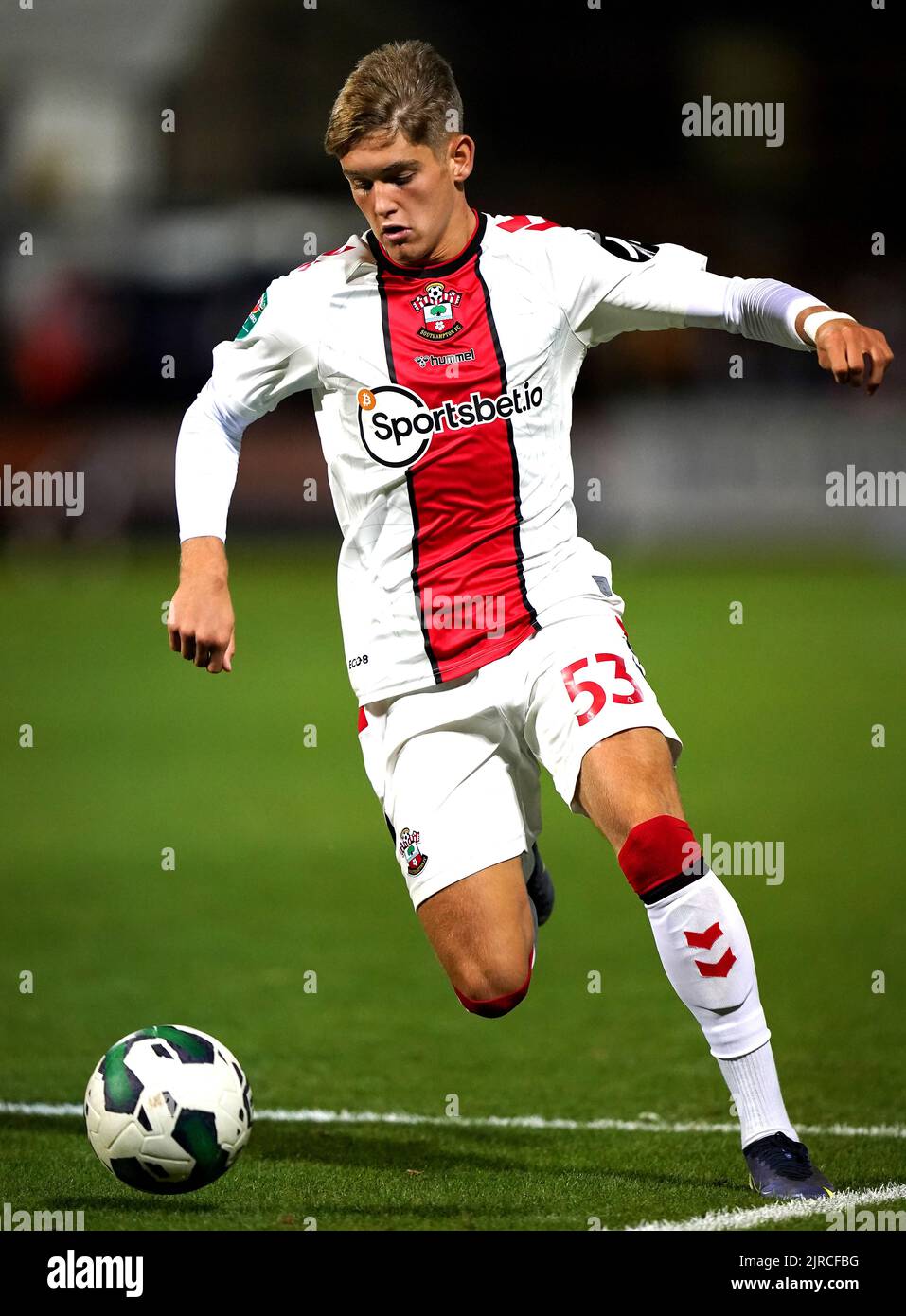Southampton's Dominic Ballard during the Carabao Cup second round match ...