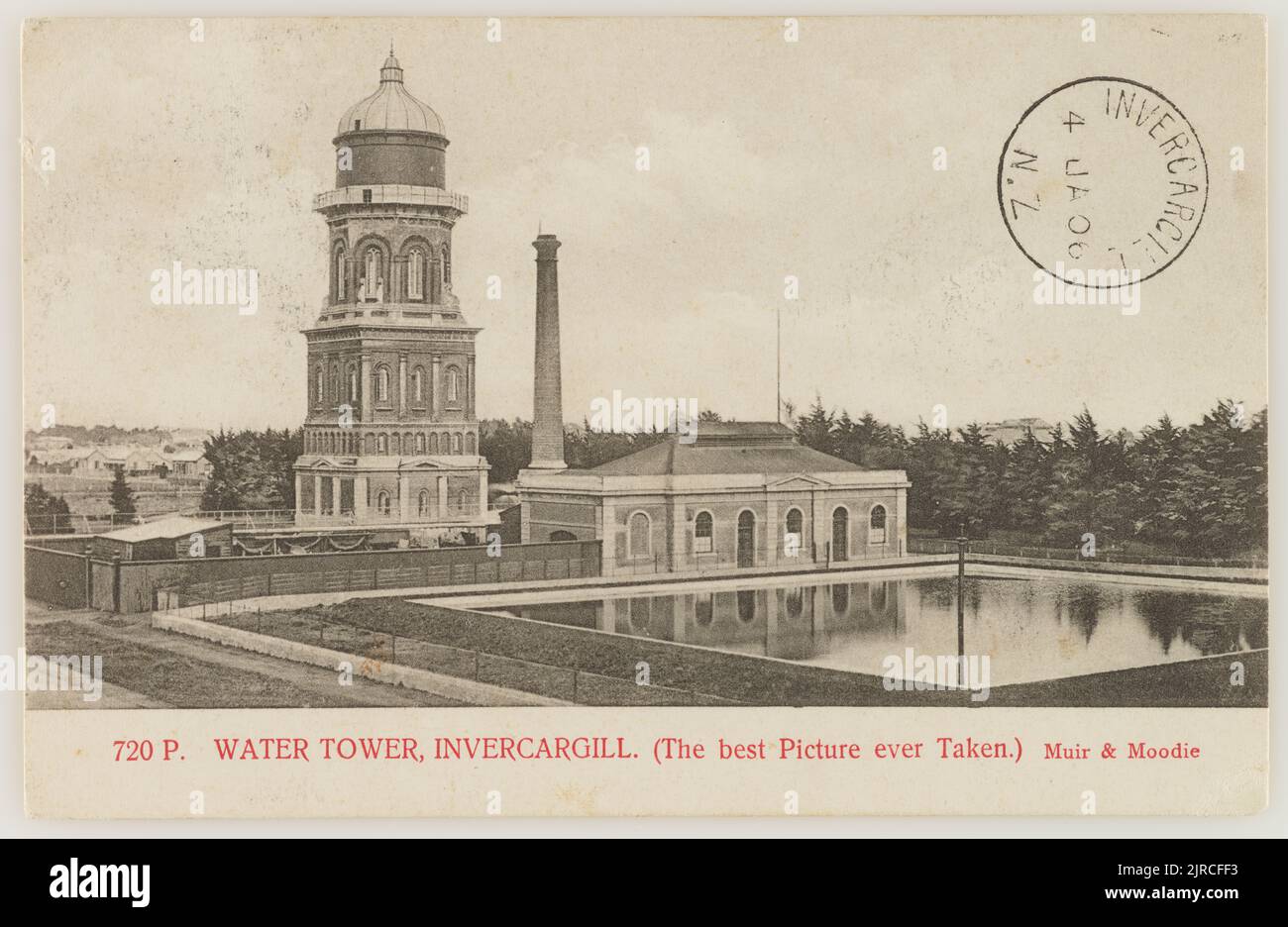 Water Tower, Invercargill, 1905, Invercargill, by Muir & Moodie Stock ...
