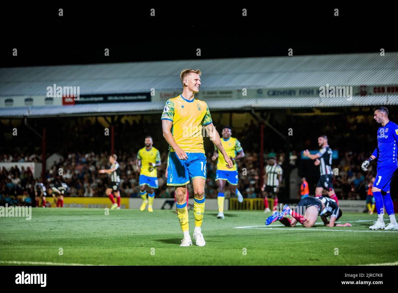 Sam Surridge #16 of Nottingham Forest celebrates his second and his ...