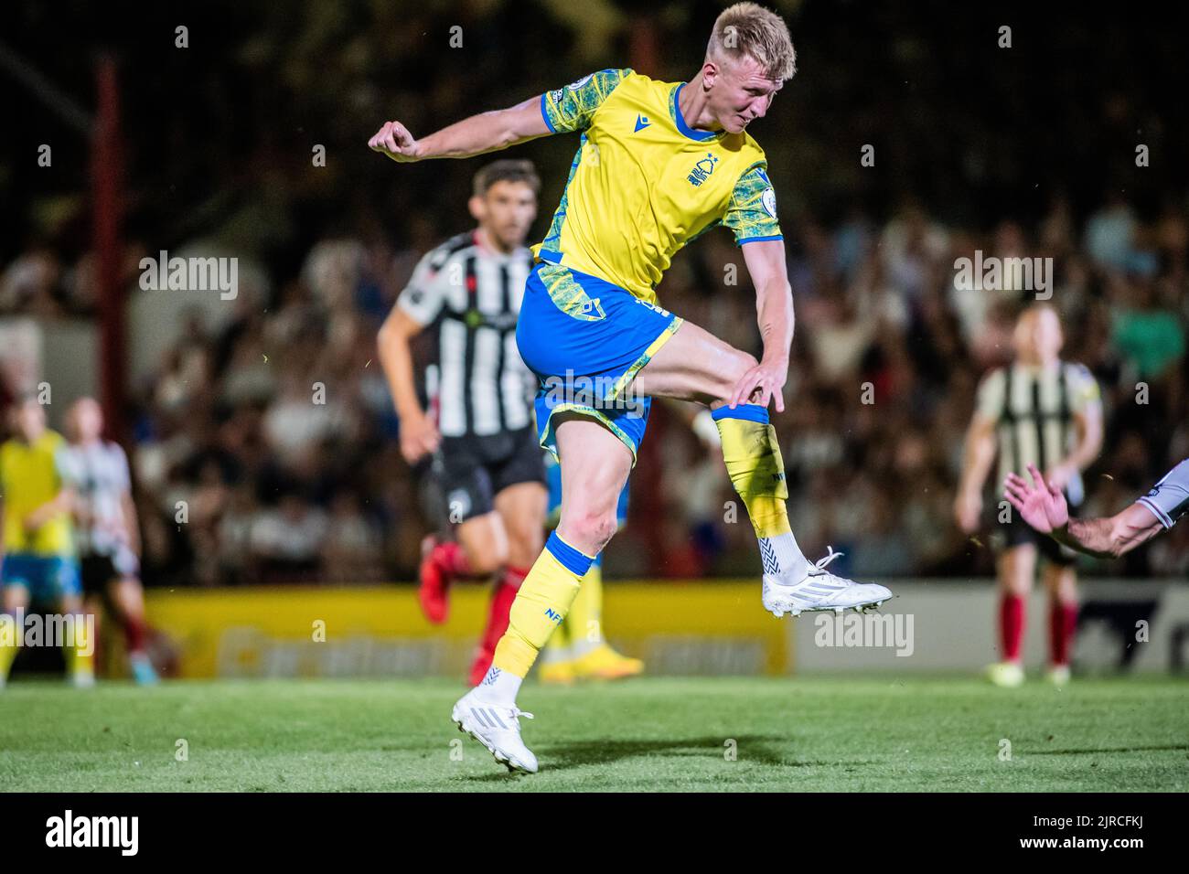 Sam Surridge #16 of Nottingham Forest scores his teams third of the ...