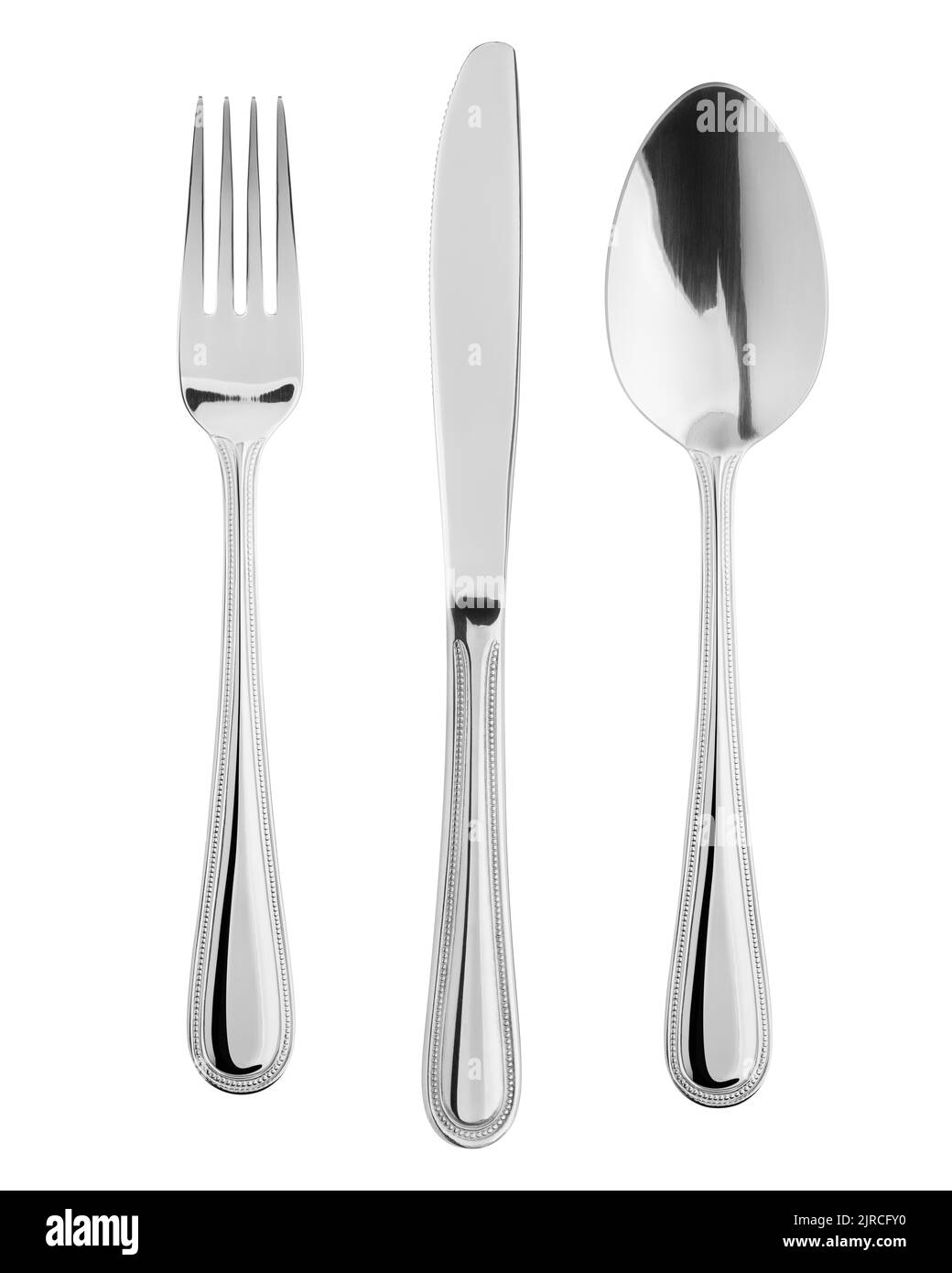 fork, knife, spoon, cutlery isolated on white background, clipping path ...