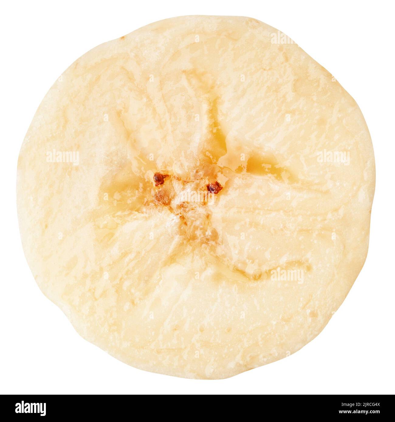 banana slice isolated on white background, clipping path, full depth of ...