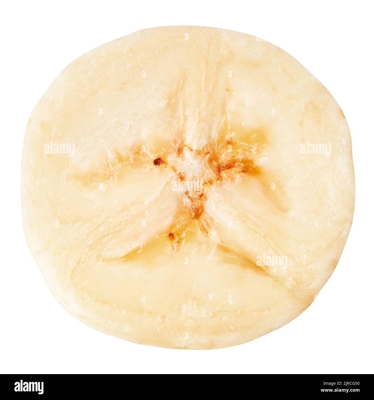 banana slice isolated on white background, clipping path, full depth of ...