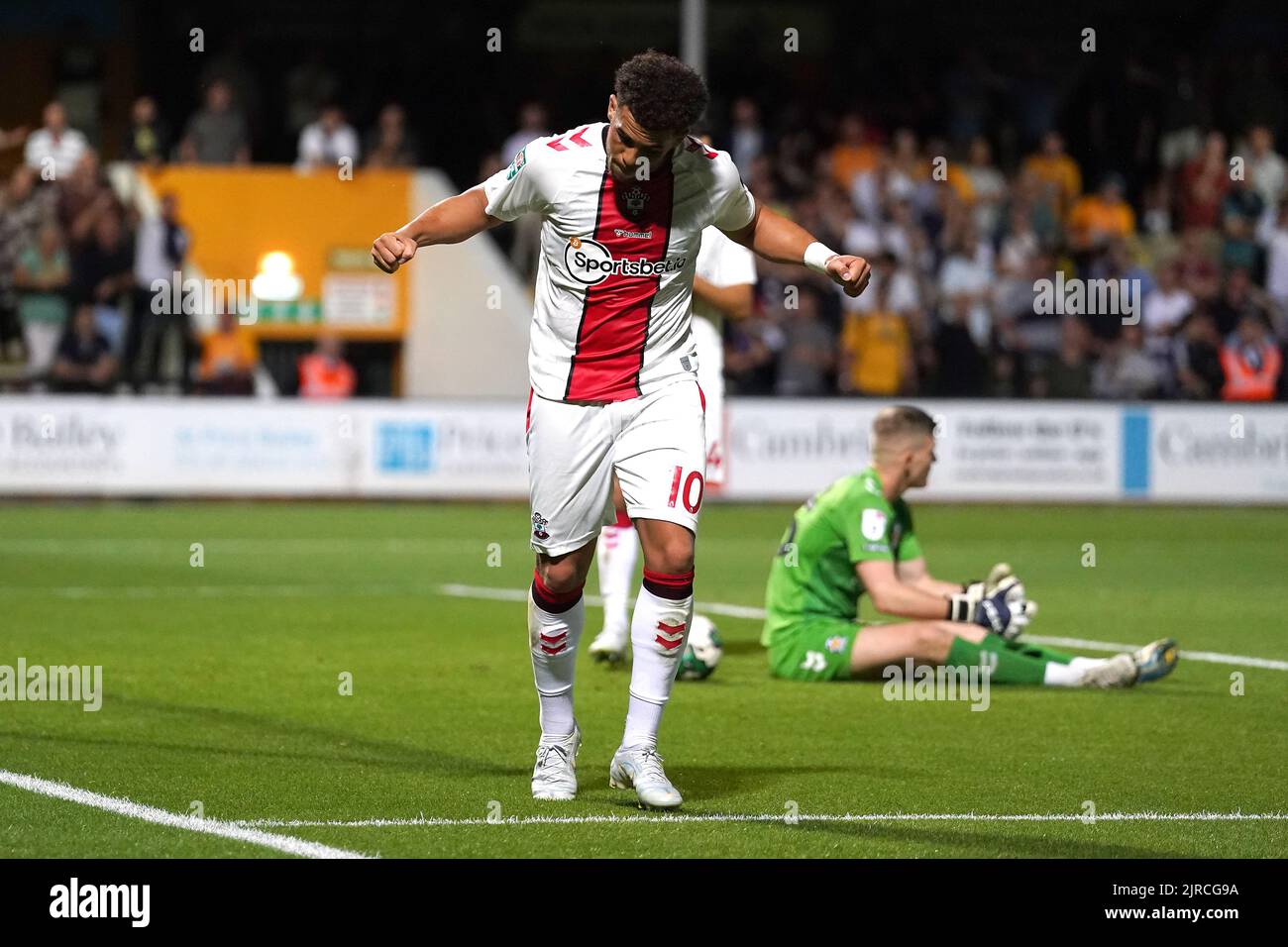 Southampton's Che Adams celebrates scoring their side's second goal of ...