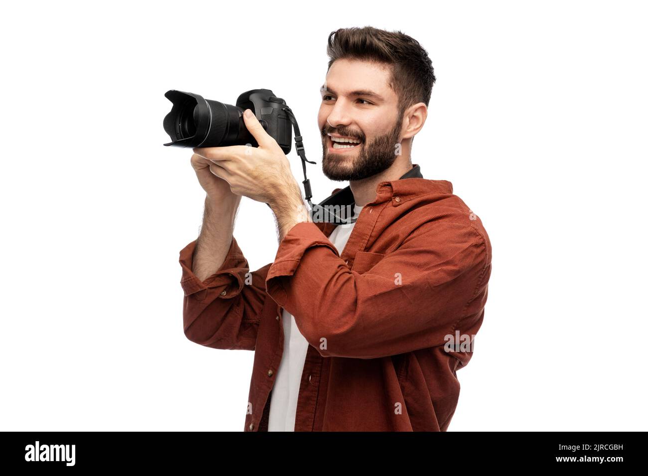 Smiling photographer digital camera hi-res stock photography and images ...