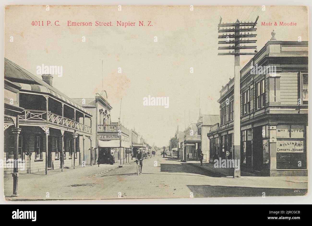 Emerson Street, Napier, New Zealand, 1907, Napier, by Muir & Moodie ...