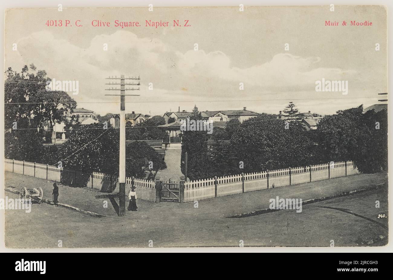 Clive Square, Napier, New Zealand, 1907, Napier, by Muir & Moodie Stock ...