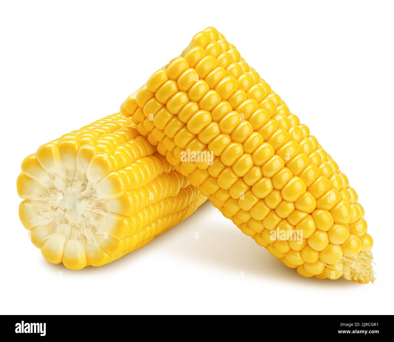 corn ear, isolated on white background, clipping path, full depth of ...