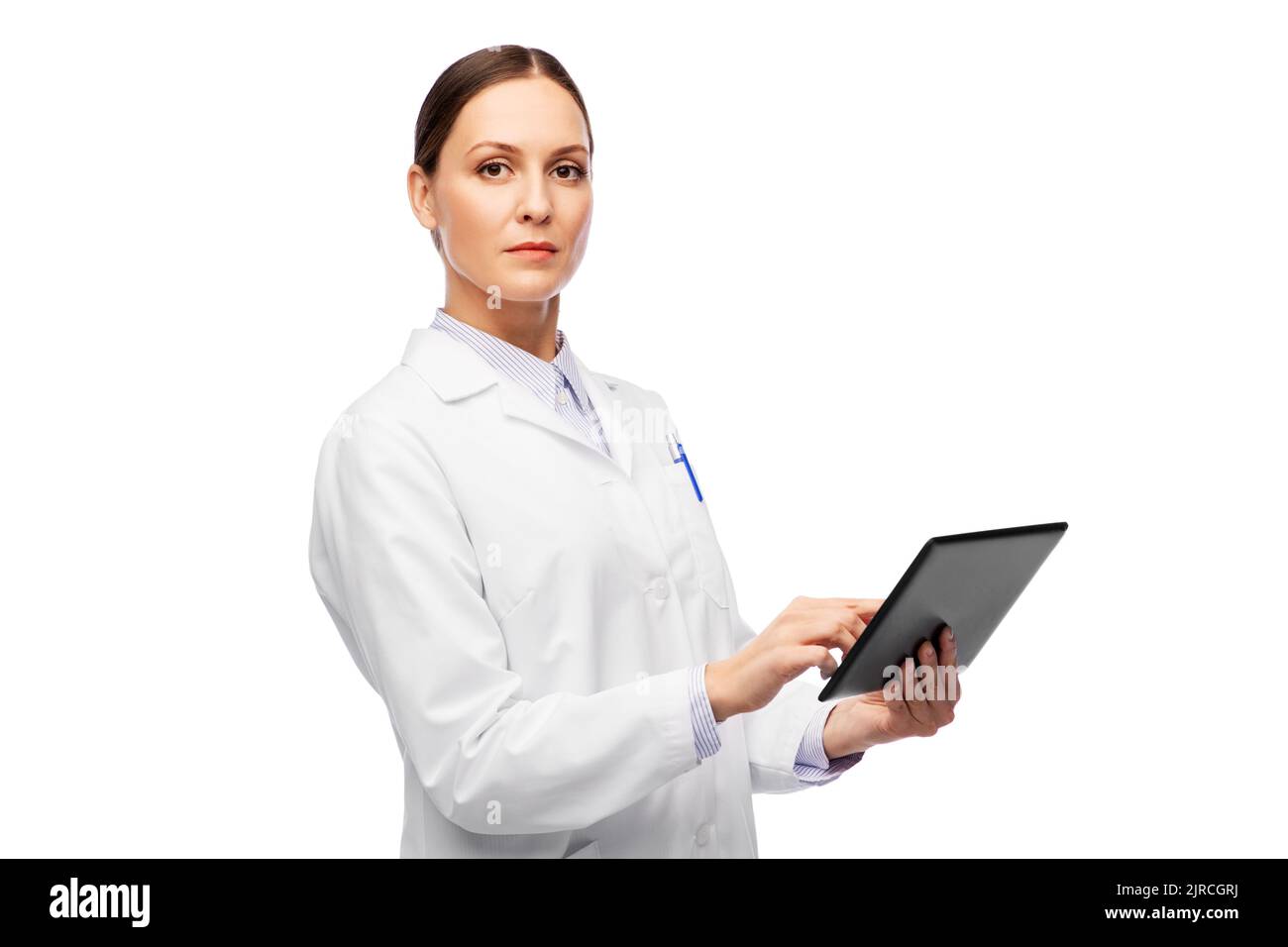 Female doctor scientist tablet hi-res stock photography and images - Alamy