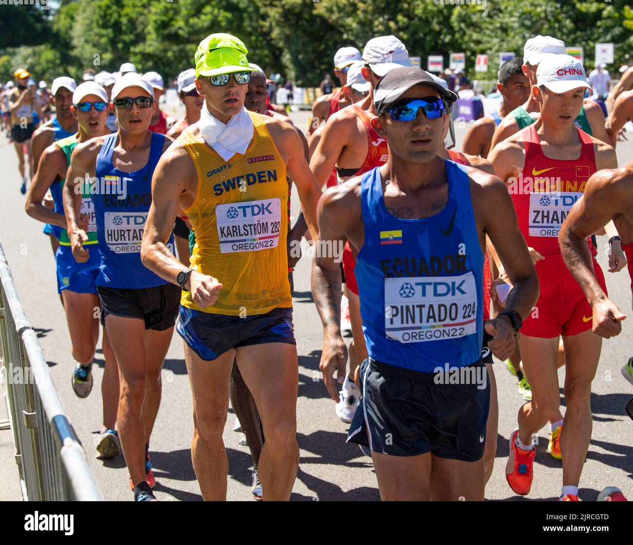 Brian Daniel Pintado of Ecuador competing in the men’s 20k walk at the ...