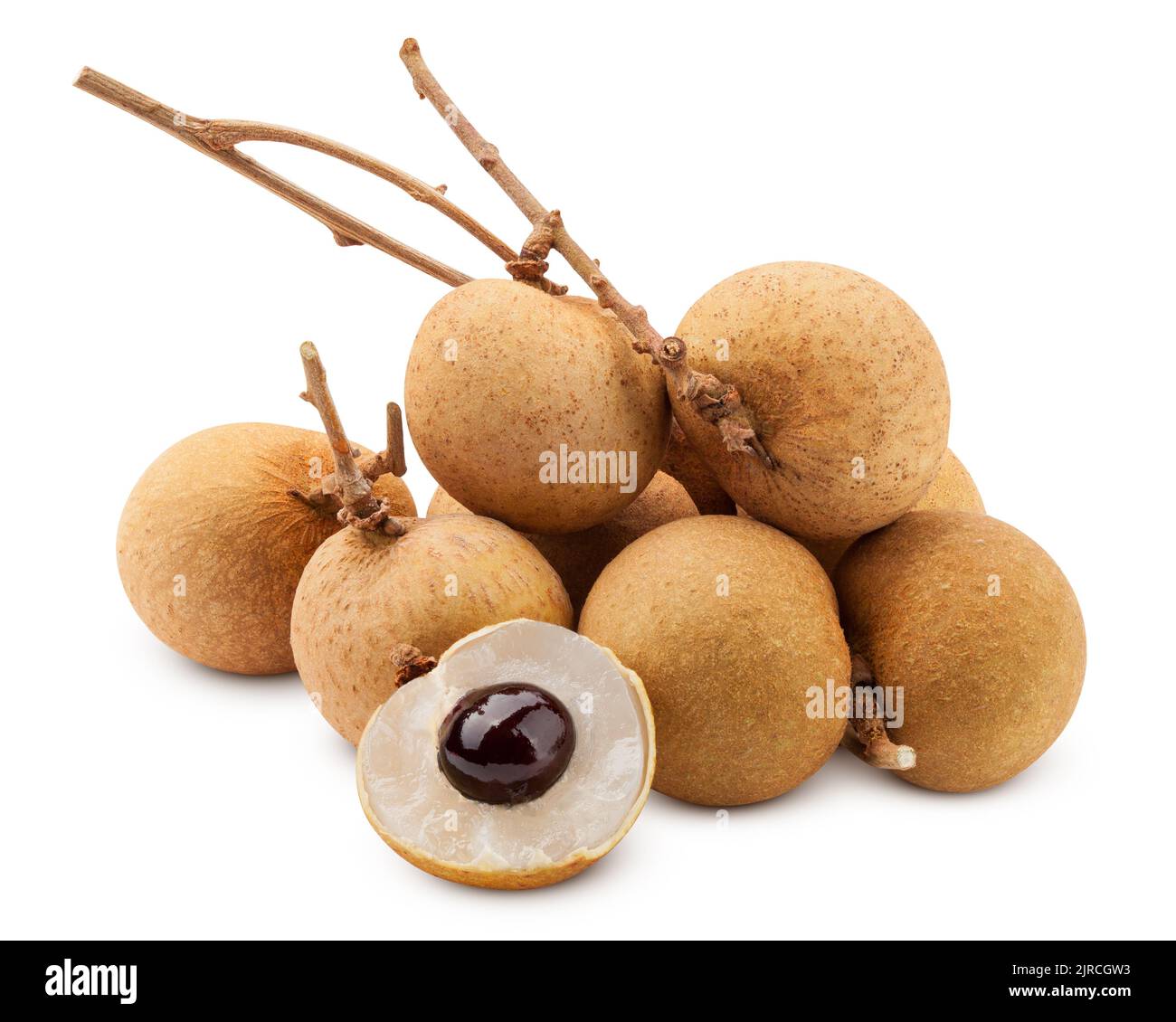 longan, isolated on white background, clipping path, full depth of ...