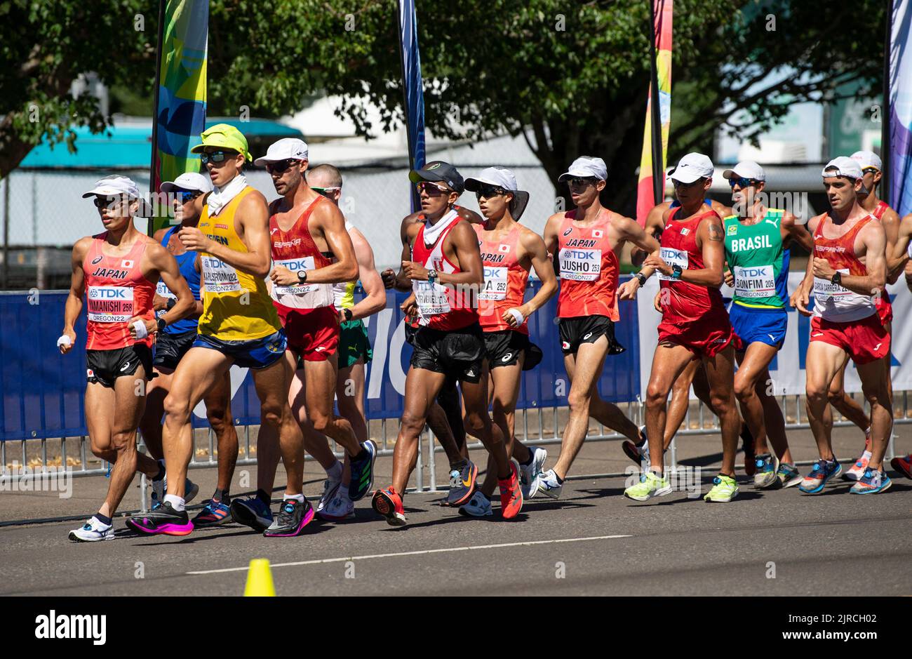 César Augusto Rodriguez of Peru competing in the men’s 20k walk at the ...