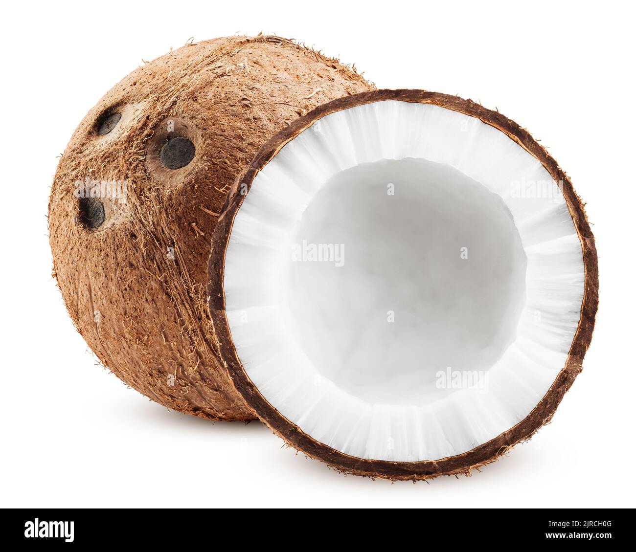 coconut, isolated on white background, full depth of field Stock Photo ...