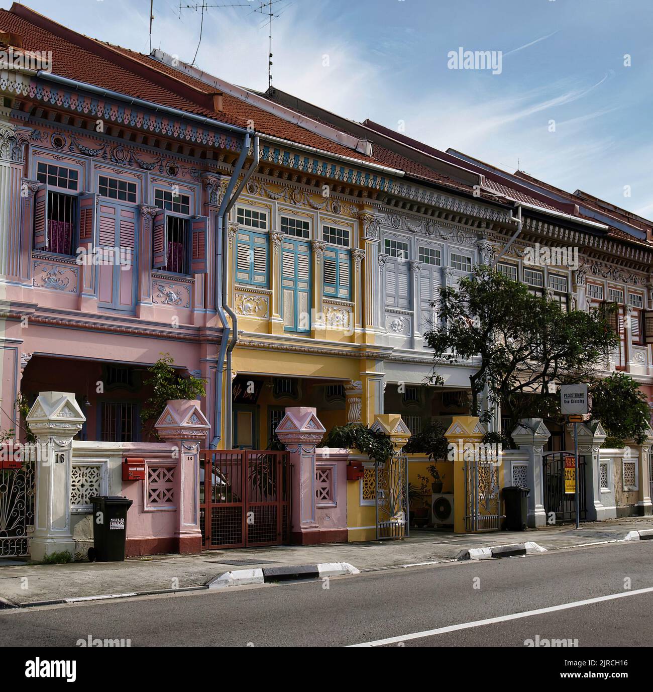 Singapore, Peranakan Houses Stock Photo - Alamy