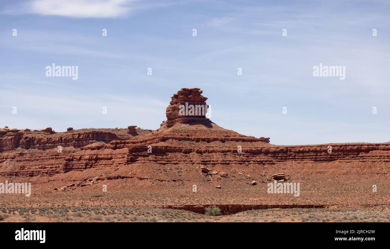 American Landscape in the Desert with Red Rock Mountain Formations ...